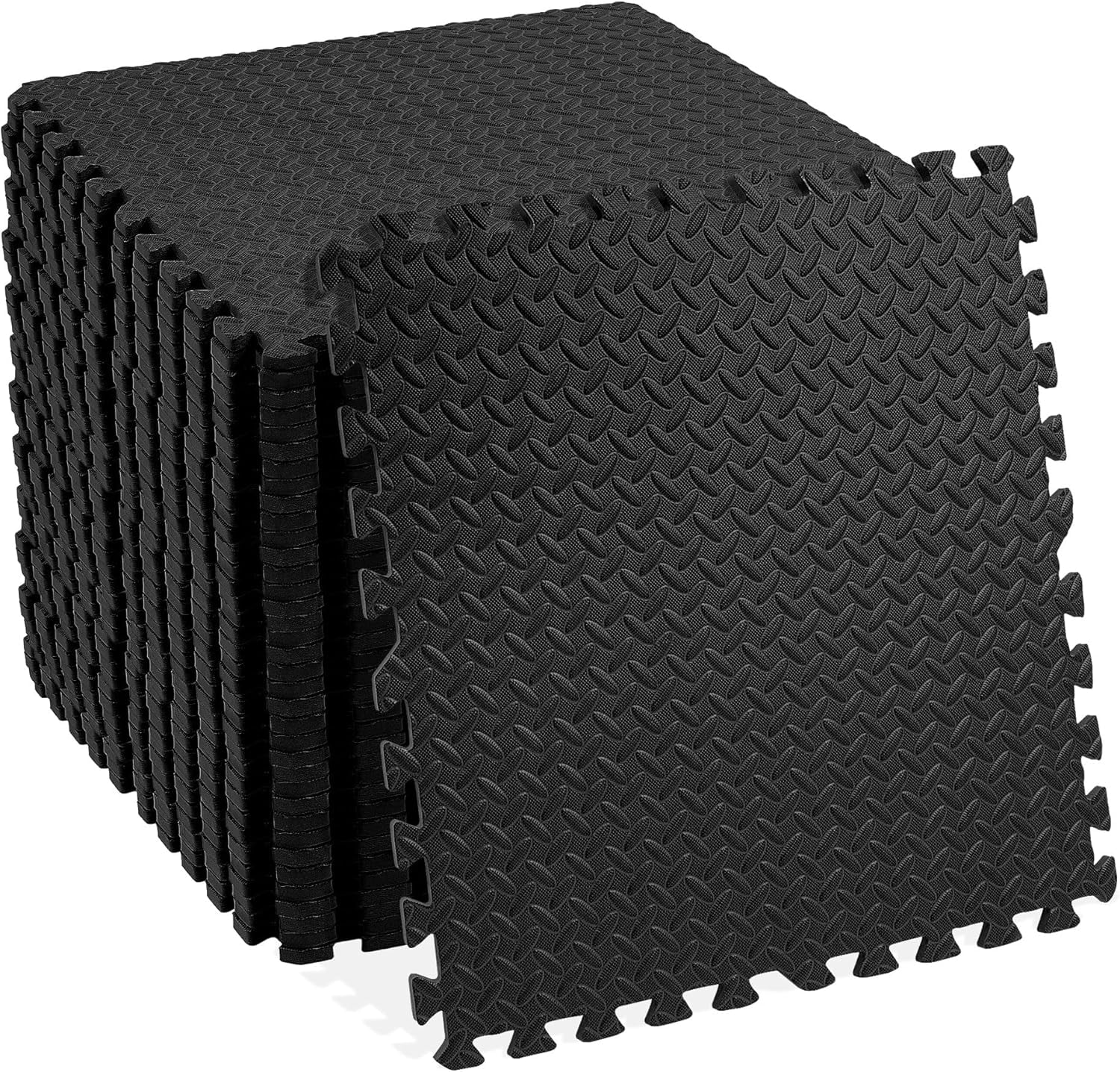 Signature Fitness Puzzle Exercise Mat with EVA Foam Interlocking Tiles ...