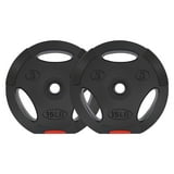 Signature Fitness Standard 15 Pound Coded Weight Plate, Black (Set of 2 ...