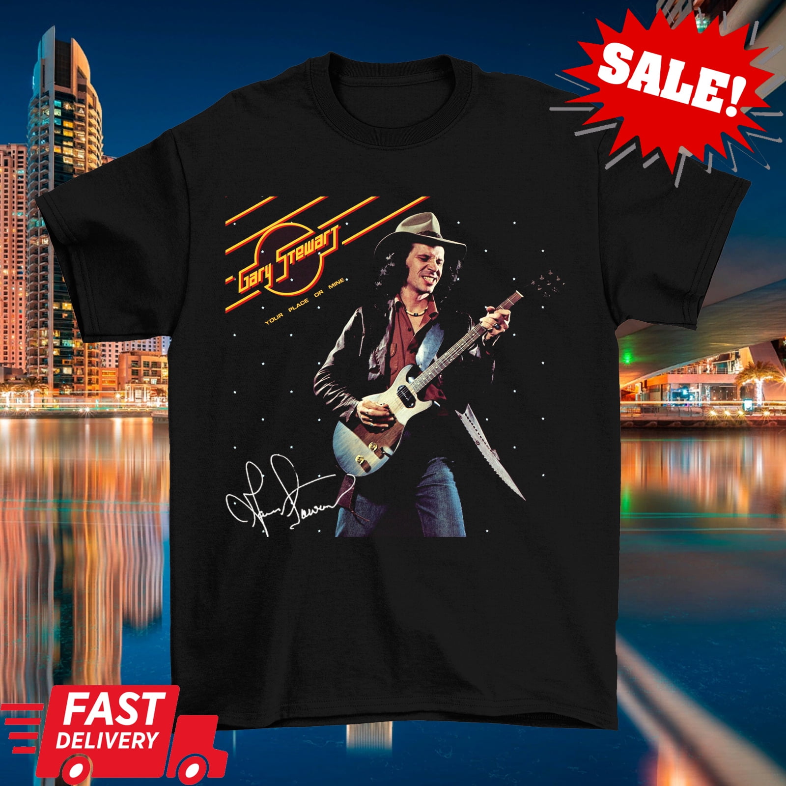 Signature Gary Stewart TShirt Classic Black Unisex - Walmart.com