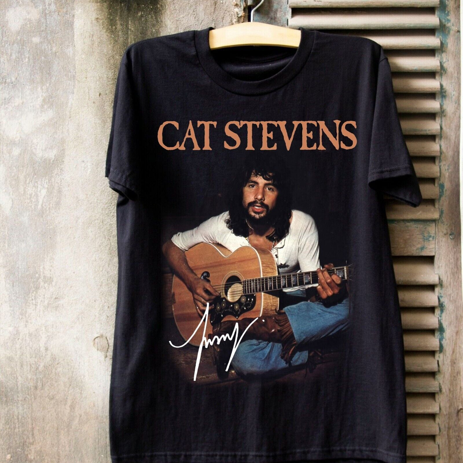 Signature Guitarist 80s Cat Stevens Shirt Classic Black Unisex S-5XL ...