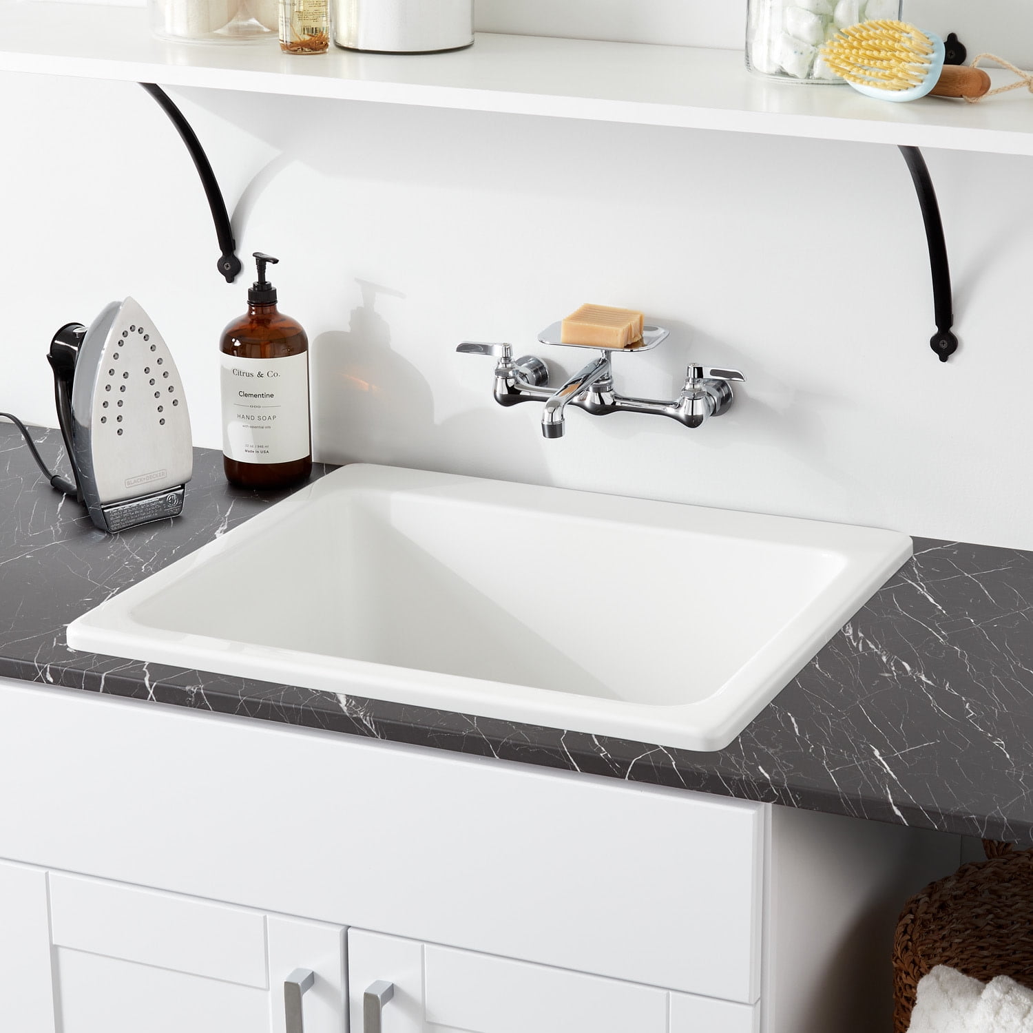 Signature Hardware 449309 Medford 25" Drop In Single Basin Acrylic ...