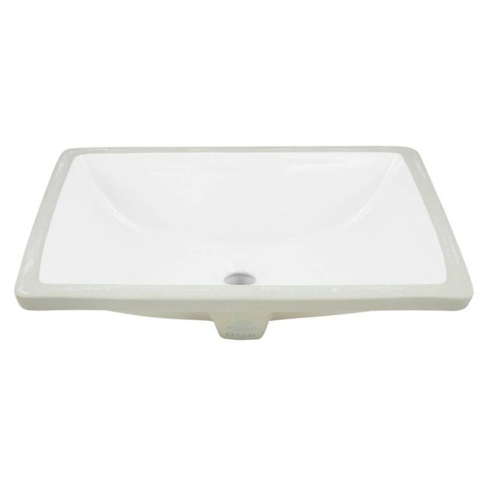 Grade A - Rectangular Under Counter Basin-20"x15"x 6.69"-White-WHT ...