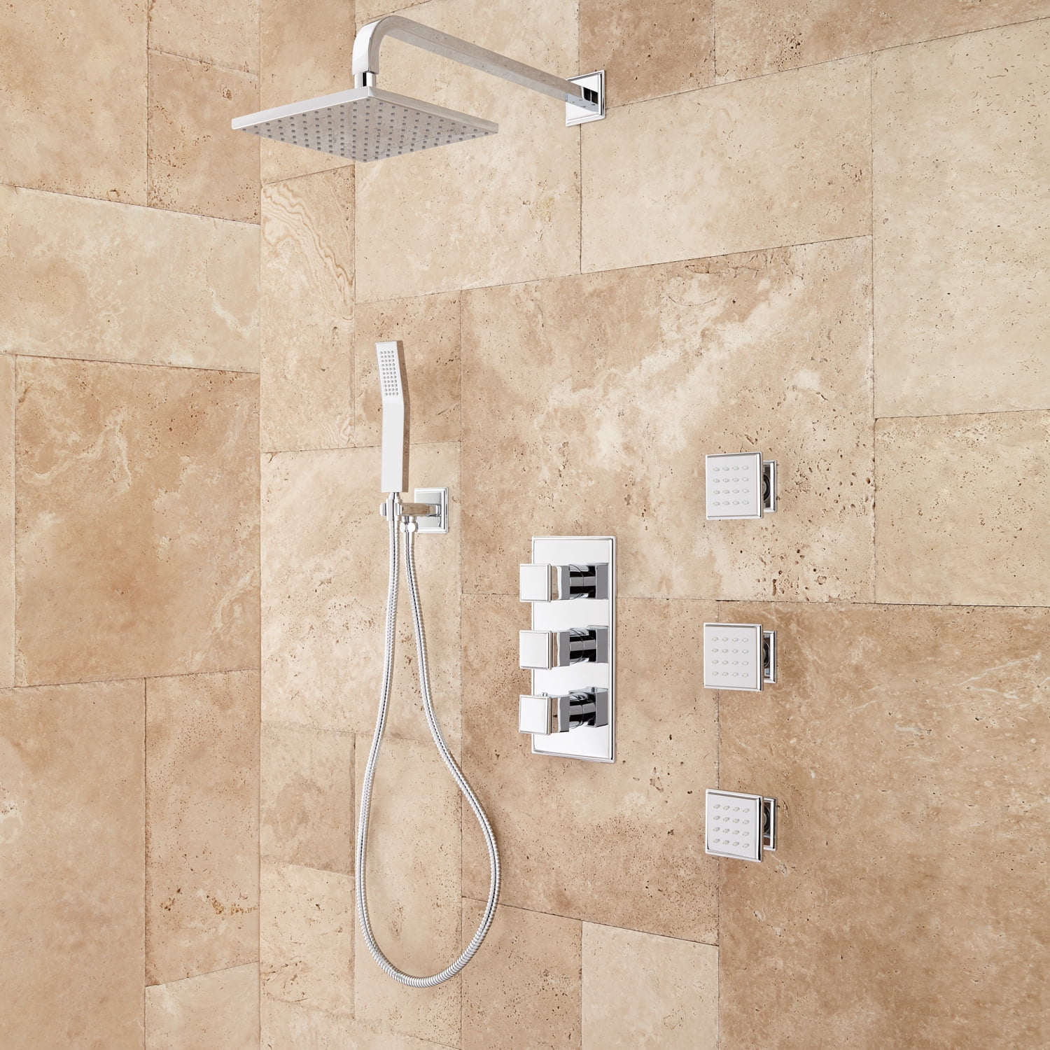 Signature Hardware 934430 Ryle Thermostatic Shower System - Chrome ...