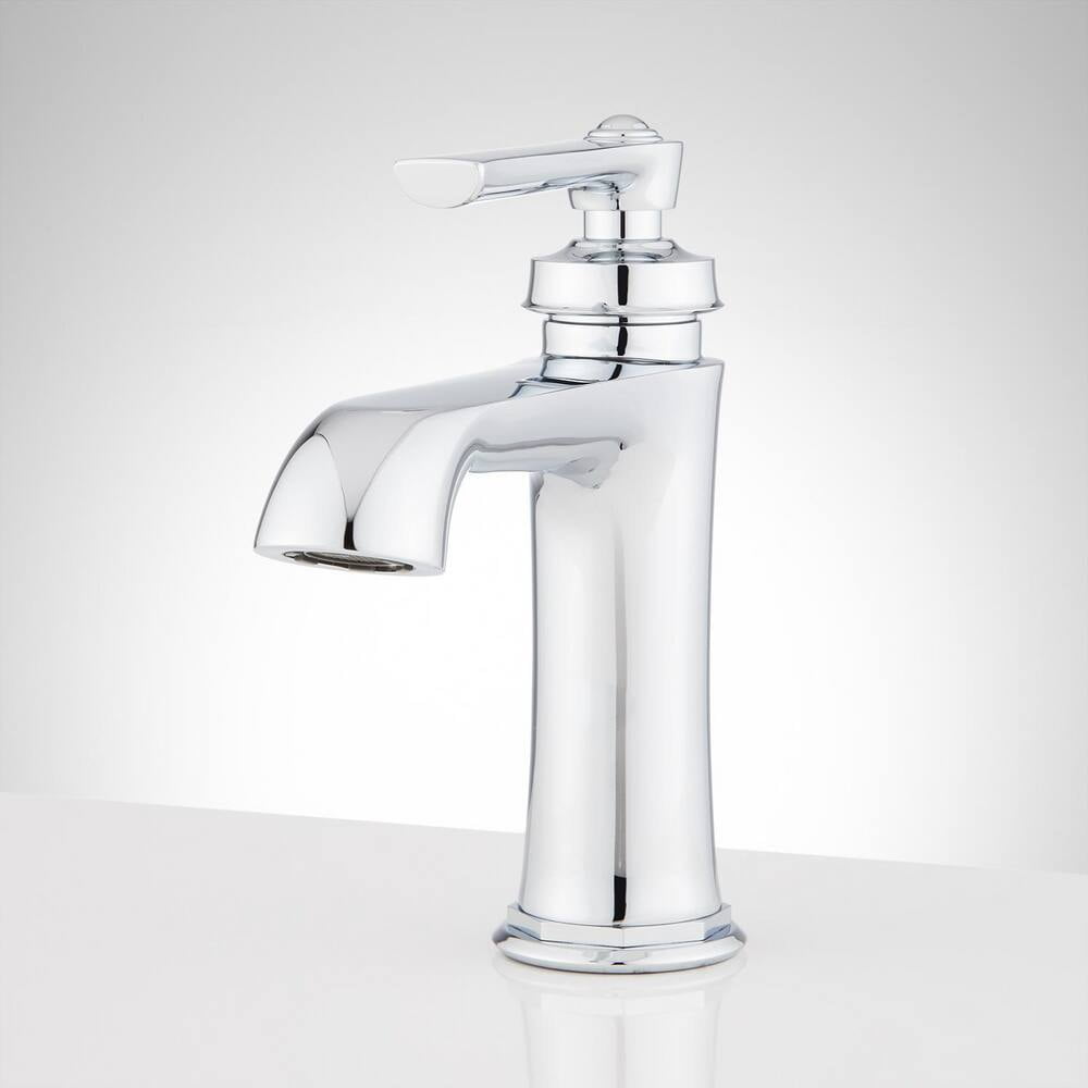 Signature Hardware 940974 Cooper Single Hole Bathroom Faucet - Chrome ...