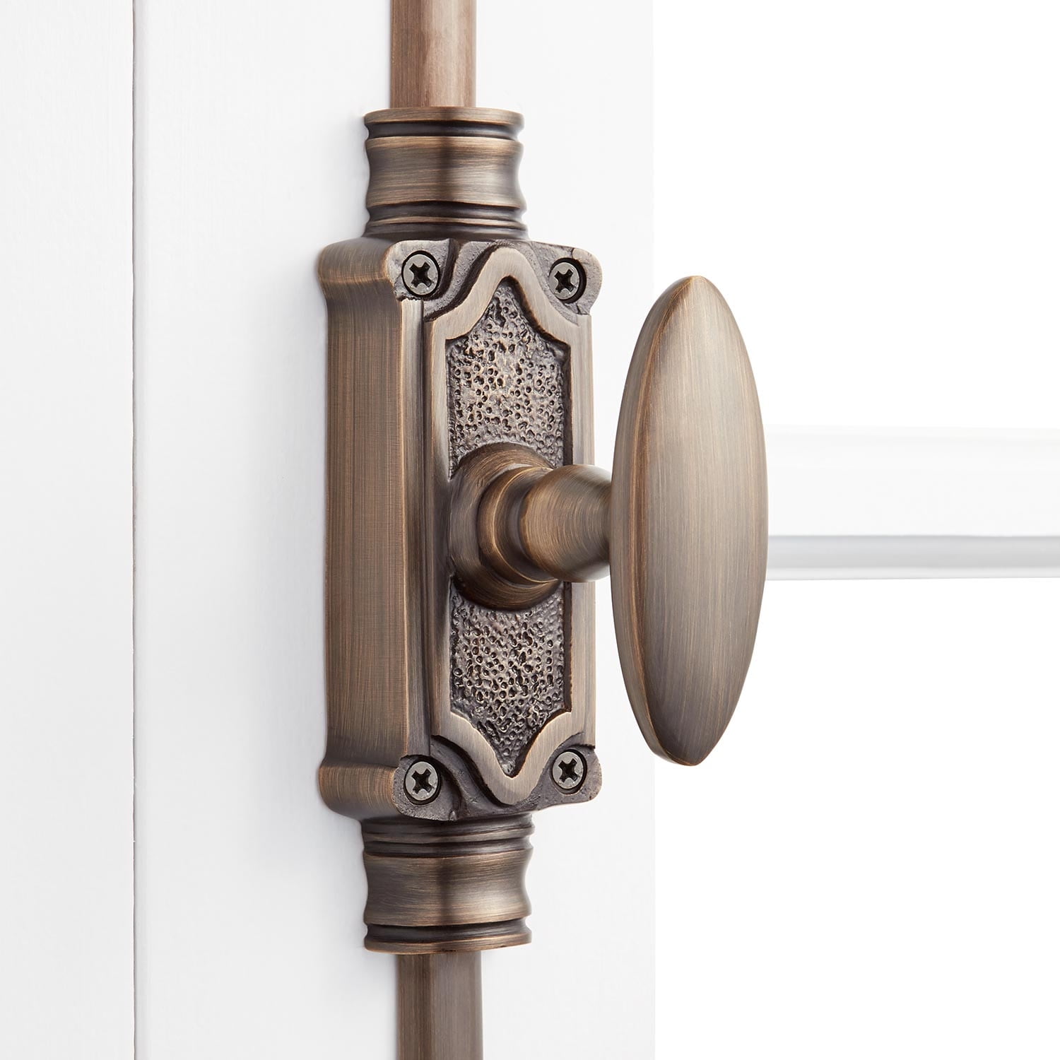 Signature Hardware 942121 Stepney Solid Brass Cremone Bolt For 9' Doors - Brass - Walmart.com