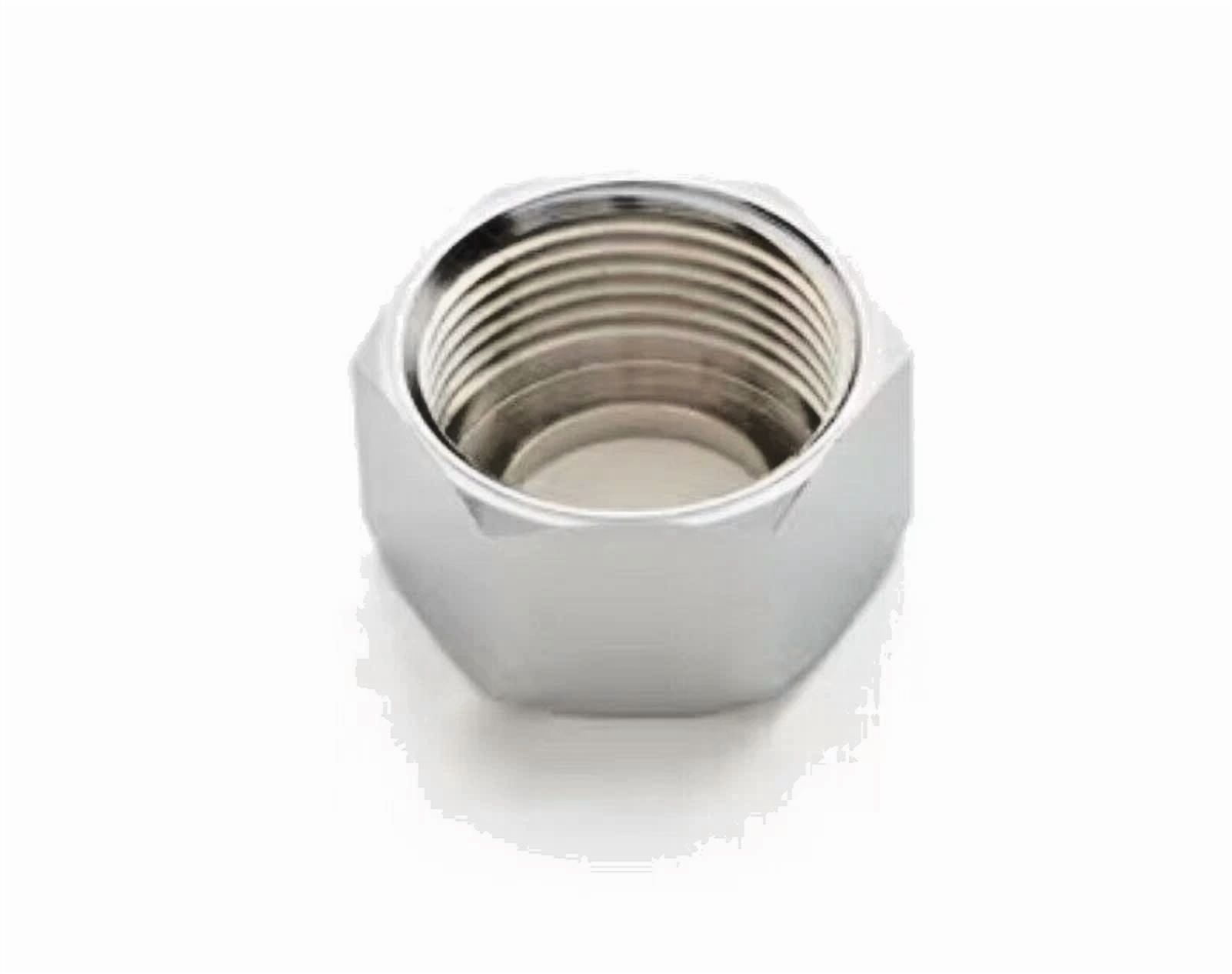 Signature Hardware Brass Shower Riser Nut In Polished Chrome - Walmart.com