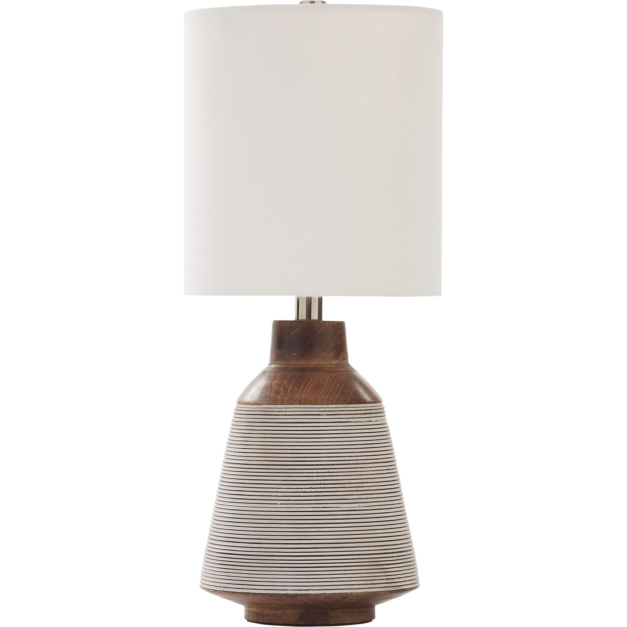 Signature Home Collection 22" Whitewash Painted Table Lamp with Off ...