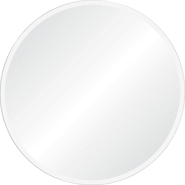 Signature Home Collection 30" Clear Polished Unframed Beveled Round ...