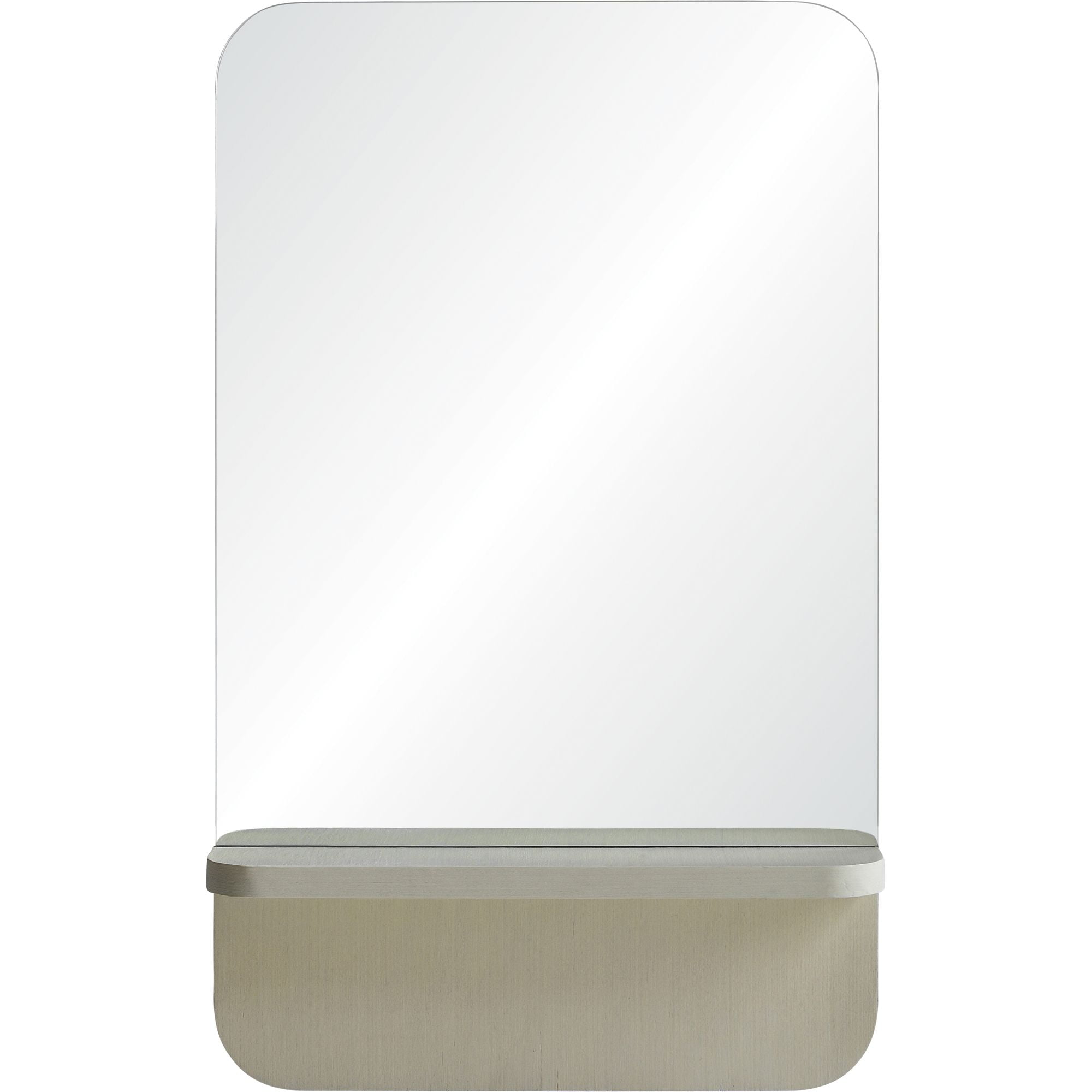 Signature Home Collection 36" Clear Finished Unframed Rectangular Wall ...