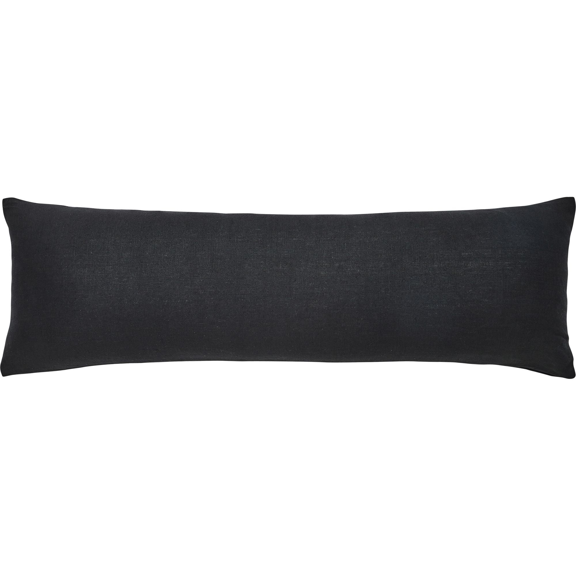 Signature Home Collection 40" Black Textured Solid Rectangular Lumbar ...