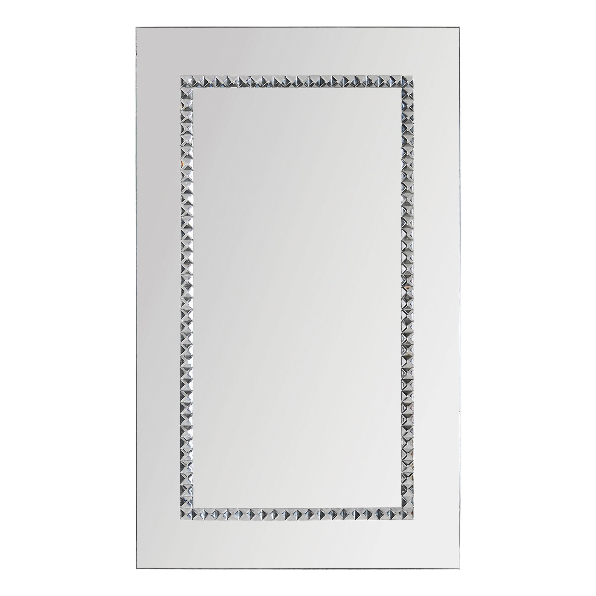 Signature Home Collection 40" Silver Polished Embedded Jewels Framed ...
