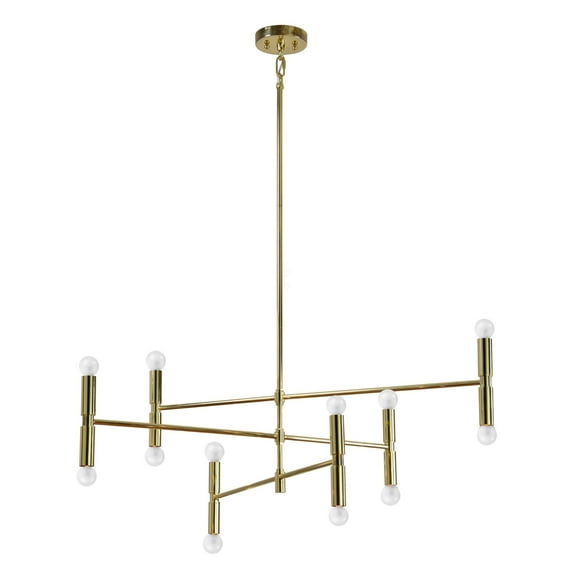 Signature Home Collection 42.5" Gold Adjustable Axis Ceiling Pendant ...