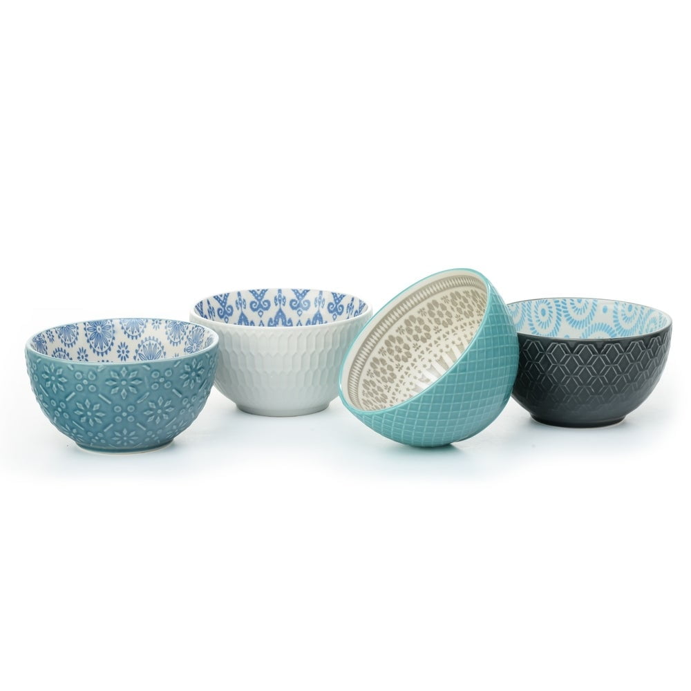 Signature Housewares Pad Print 11 Bowls, Set of 4 - Walmart.com