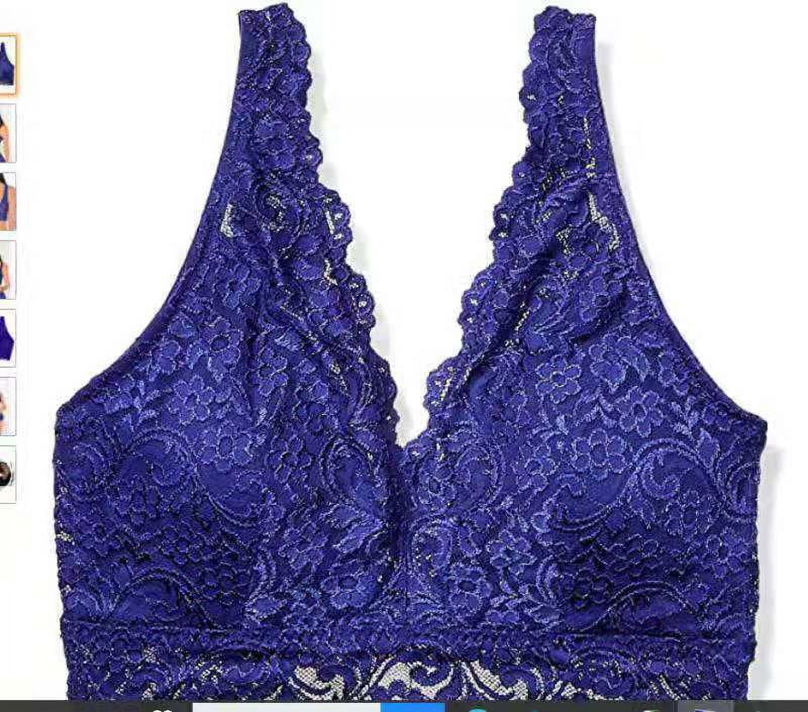 Signature Lace Deep V, Wireless Bralette for Women - Walmart.com