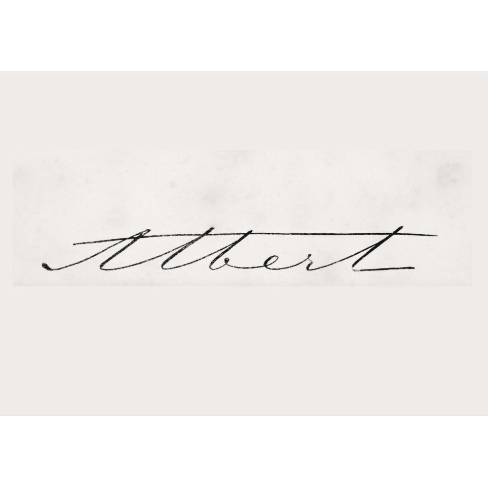 Signature Of Albert Prince Consort Of Great Britain And Ireland ...