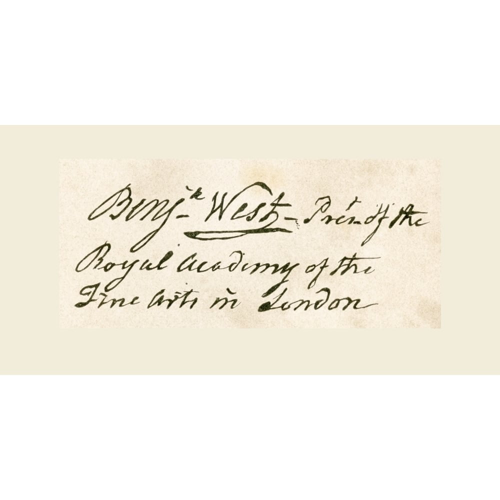 Signature Of Benjamin West 1738 ? Poster Print - Walmart.com