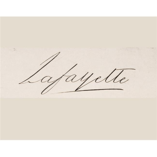 Signature Of Marie-Joseph-Paul-Yves-Roch-Gilbert Du Motier Marquis De ...
