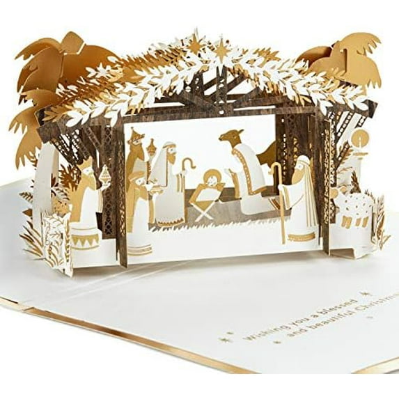 Signature Paper Wonder Religious Pop Up Christmas Card (Nativity ...