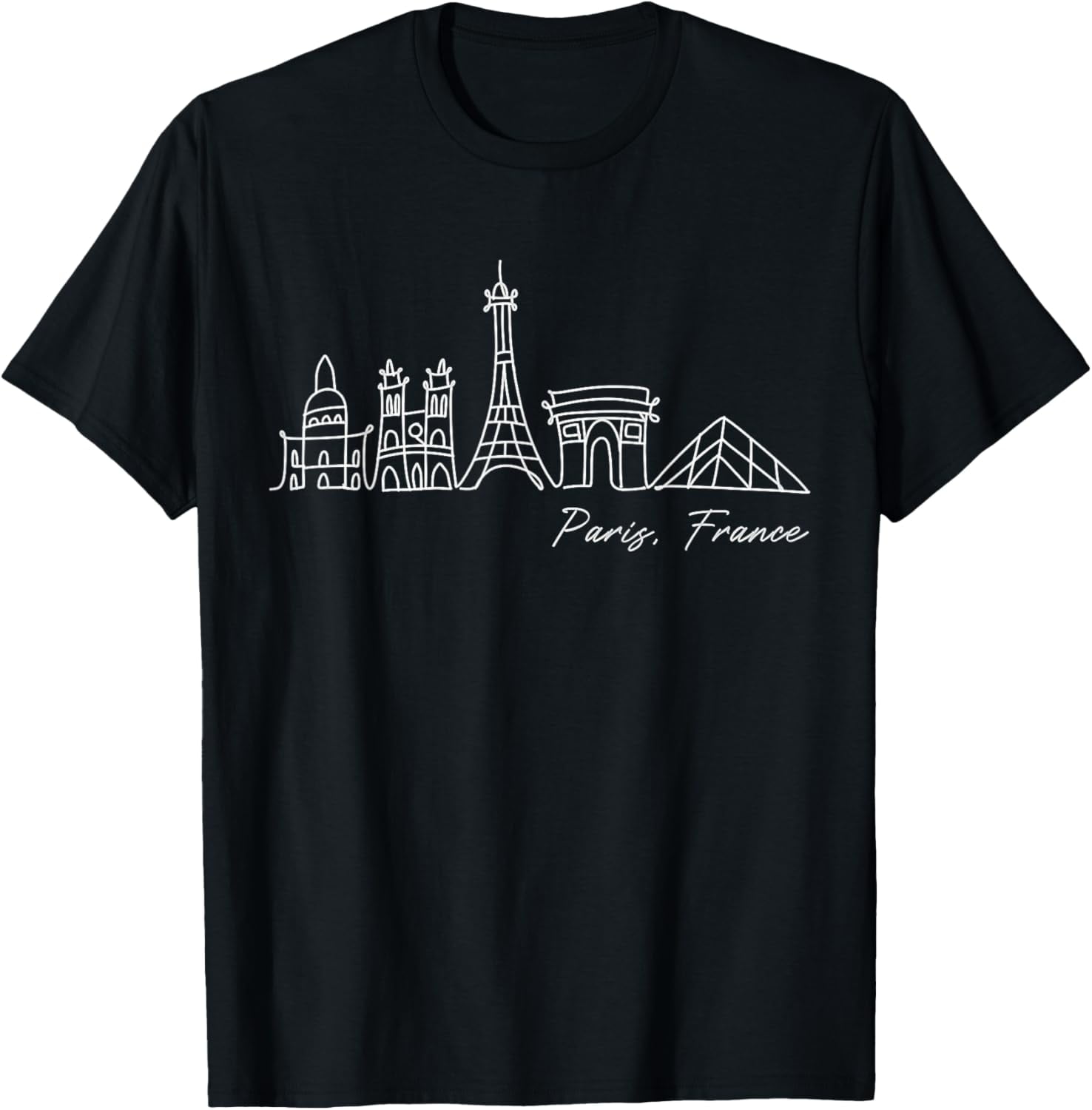 Signature Paris City Skyline Eiffel Tower - France Souvenir T-Shirt100 ...