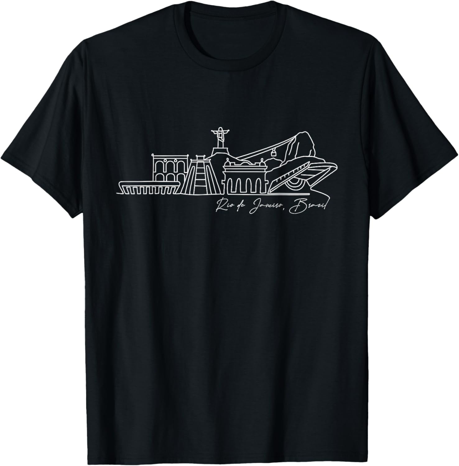 Signature Rio de Janeiro City Skyline - Brazil Souvenir T-Shirt men and ...