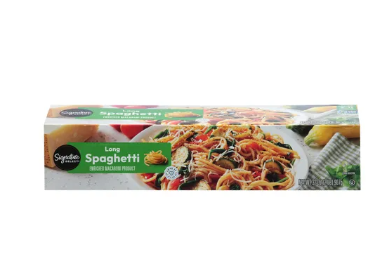 Signature S 100% Semolina Low Fat Sodium Free Long Spaghetti Pasta ...