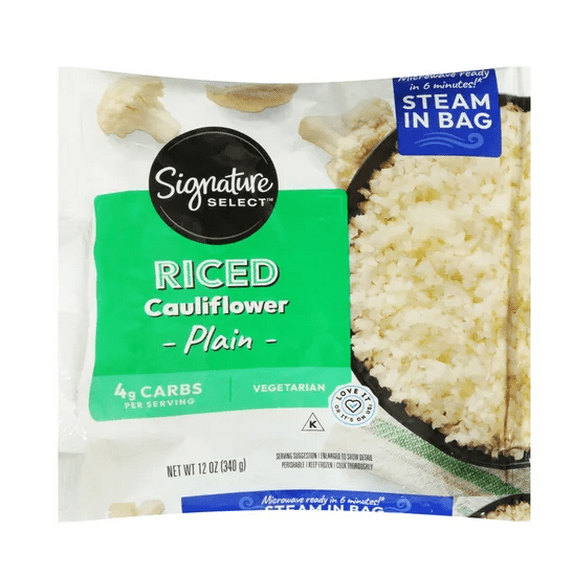 Signature S Cauliflower, Riced, Plain 12 oz - Walmart.com