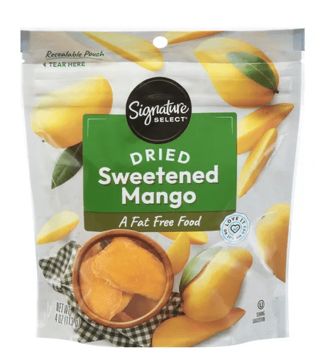 Signature S Dried Philippine Mango Slices, 4 oz - Walmart.com