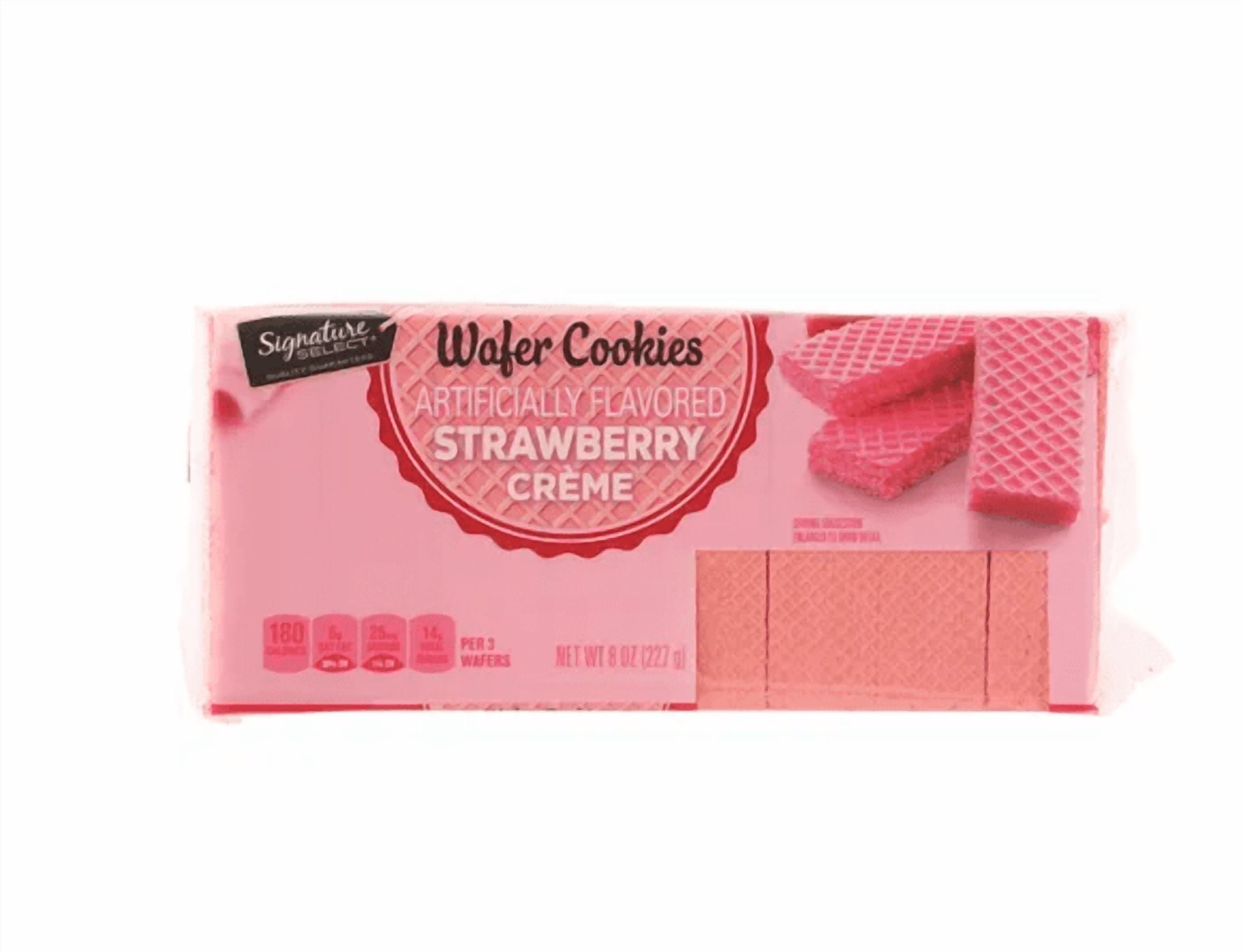 Signature S Strawberry Crème Flavored Crispy Wafer Cookies - Walmart.com