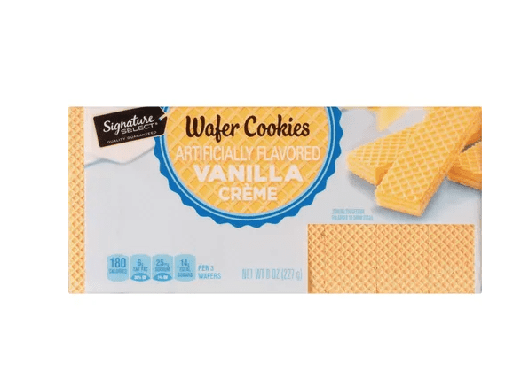 Signature S Vanilla Creme Flavored Wafer Cookies No High Fructose Corn ...