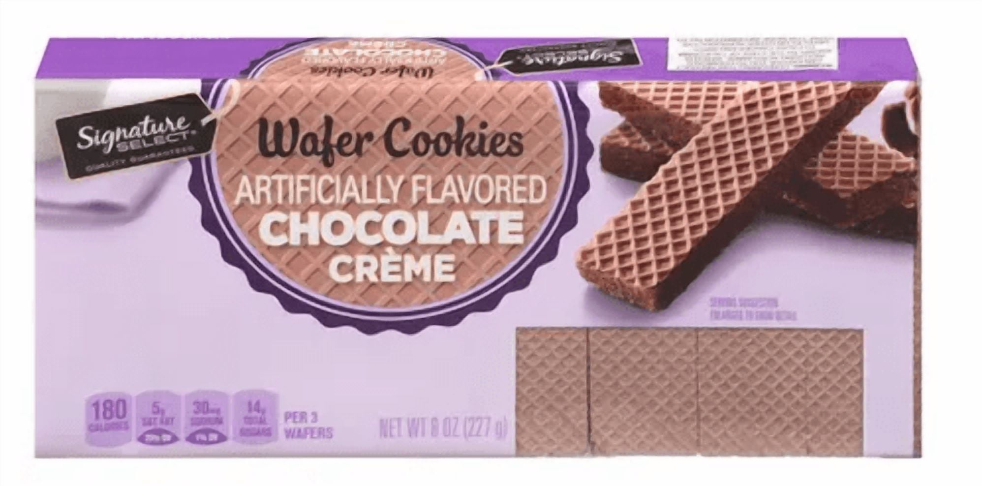 Signature S Wafer Cookies Chocolate Creme Flavored 8 oz - Walmart.com