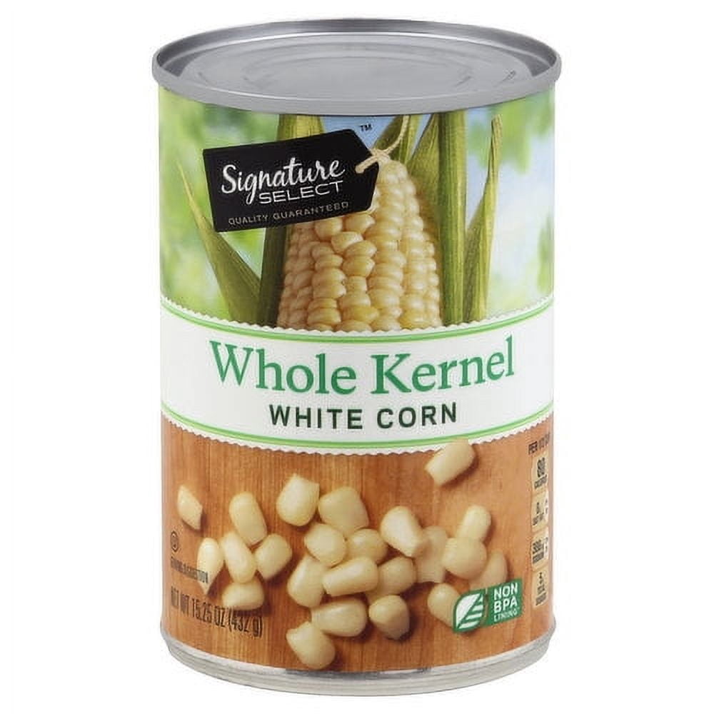 Signature SELECT Corn Whole Kernel White Can 15.25 oz Package May Vary ...