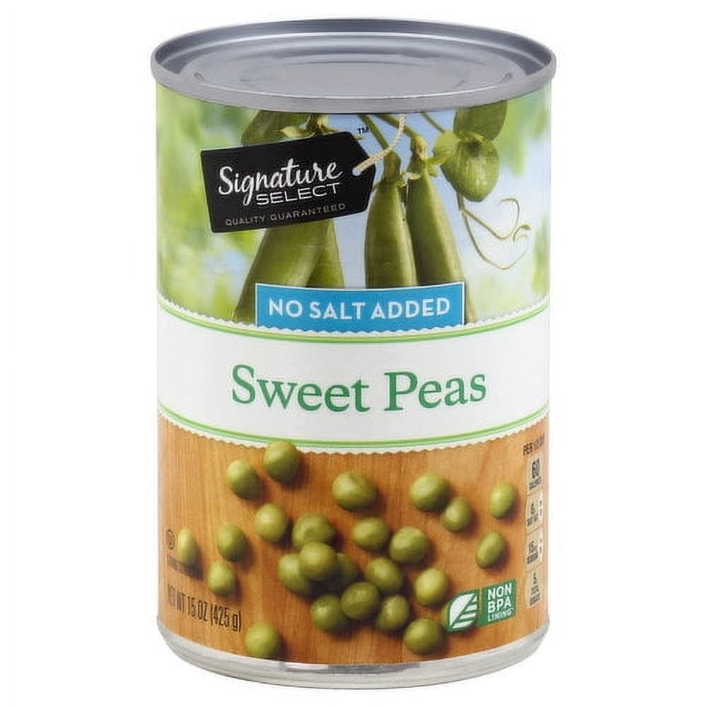 Signature SELECT Peas Sweet No Salt Added Can 15 oz - Walmart.com