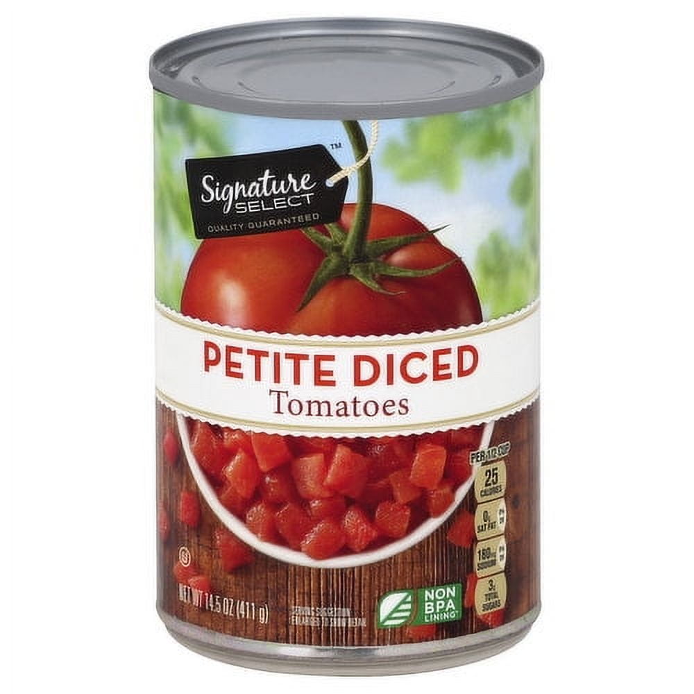 Signature SELECT Tomatoes Diced Petite 14.5 oz - Walmart.com