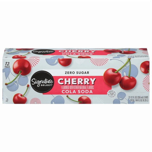 Signature SELECT Zero Sugar Cherry Cola Soda - 12 Pack (12 fl oz Cans ...