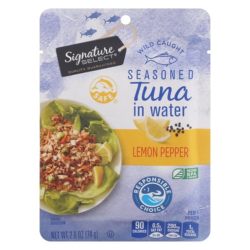 Signature Select Tuna In Water Lemon Pepper Pouch 2.6 oz Package May ...