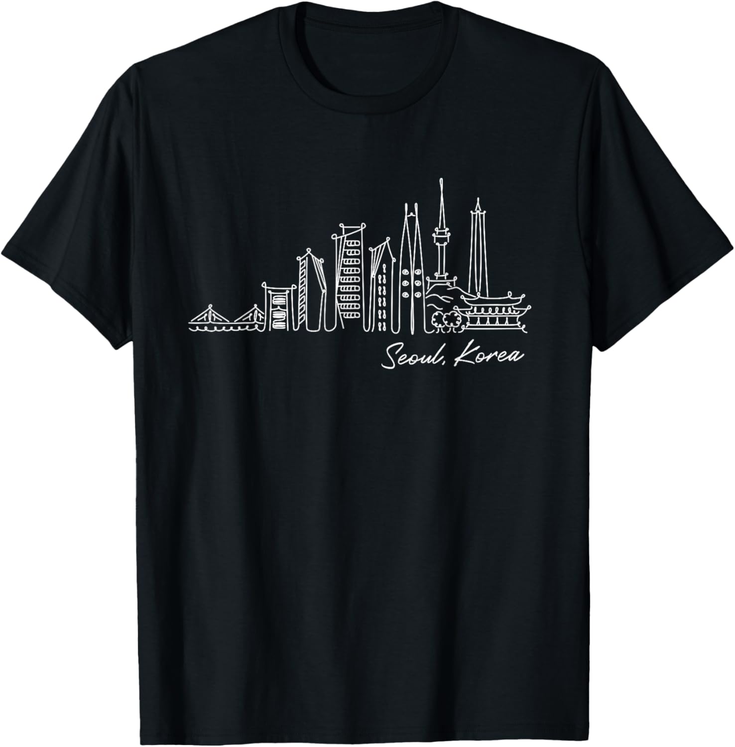 Signature Seoul City Skyline - Korea Souvenir T-Shirt men and women can ...