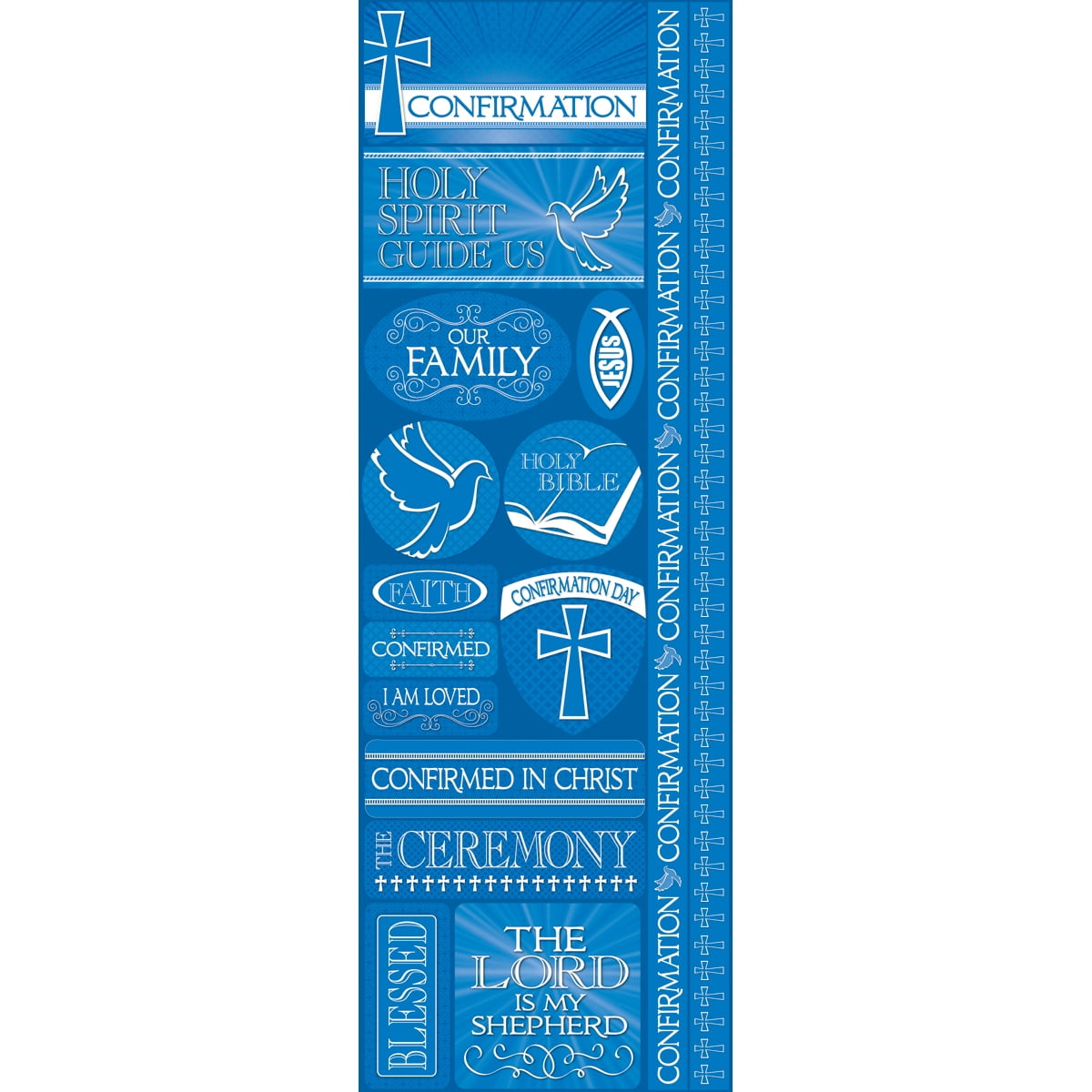 Signature Series Cardstock Combo Sticker 4.25"X12"-Confirmation ...