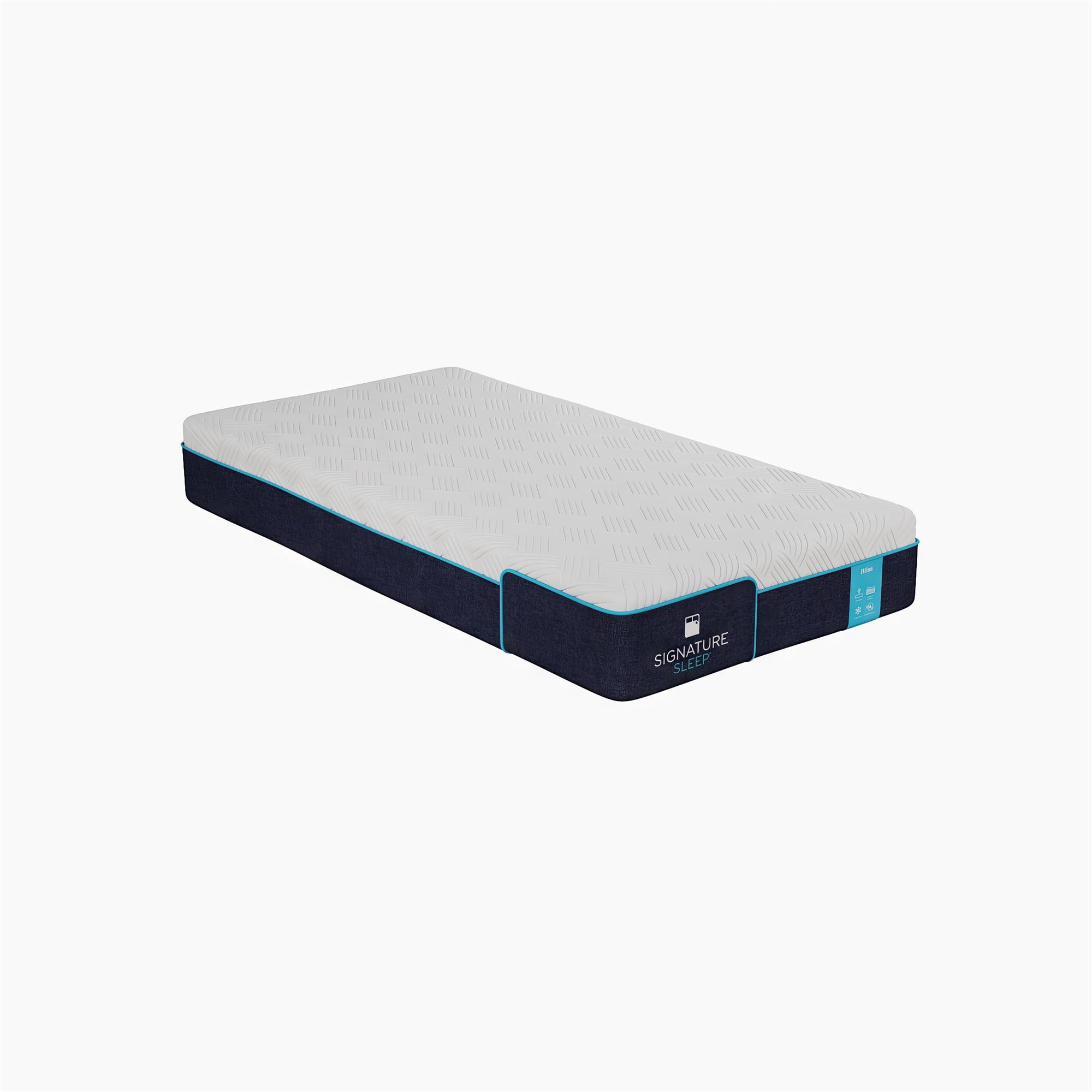 Signature Sleep Bliss 8 Inch Charcoal Cool Gel Memory Foam Mattress ...