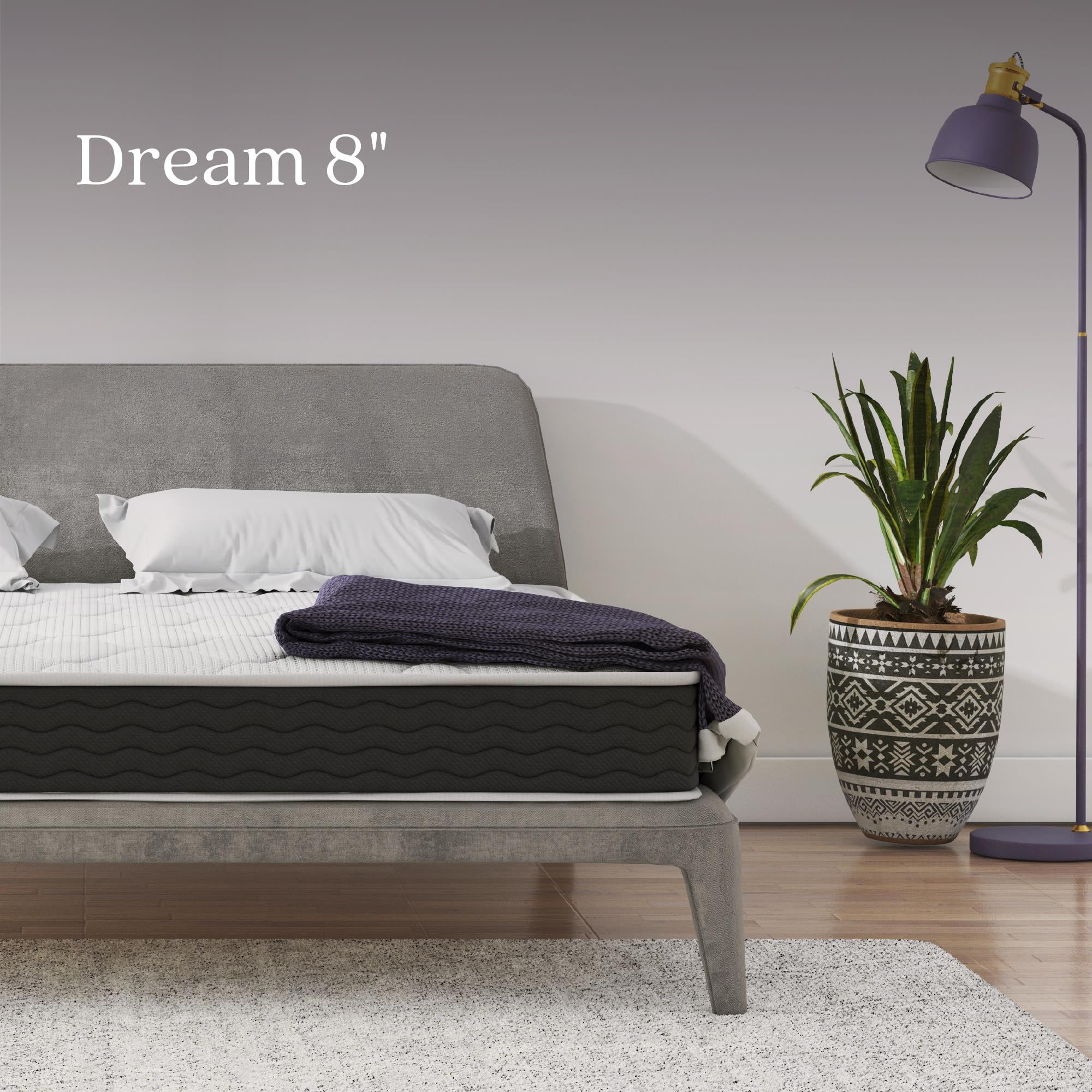 Signature Sleep Dream 8" Independently Encased Coil Hybrid Mattress ...