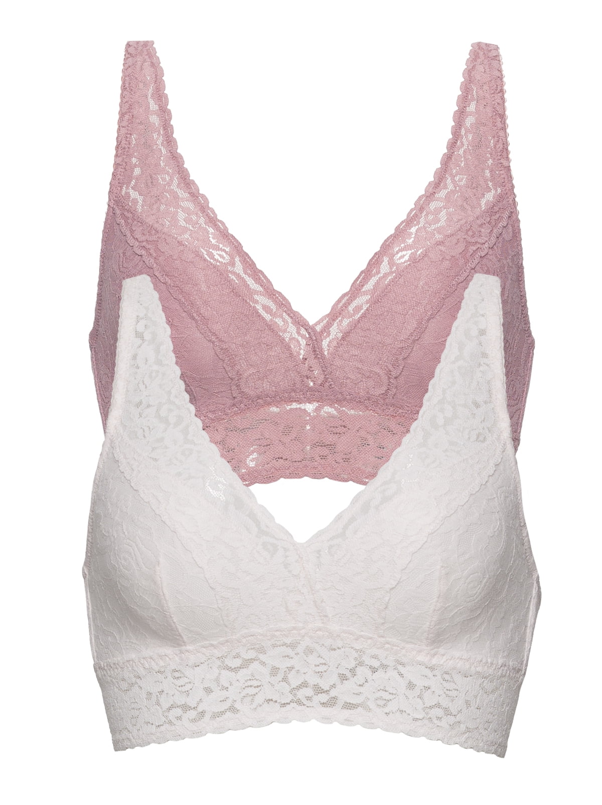 Signature Stretch Lace Bralette 2-Pack | Felina (Pink Mauve, Small ...