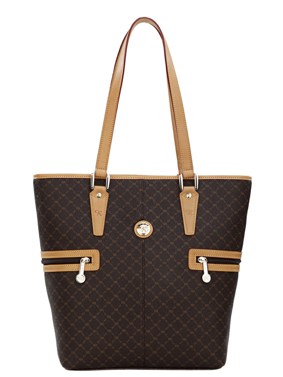 Signature Tall Tote Shopper Hangbag Purse - Signature Brown - Walmart.com