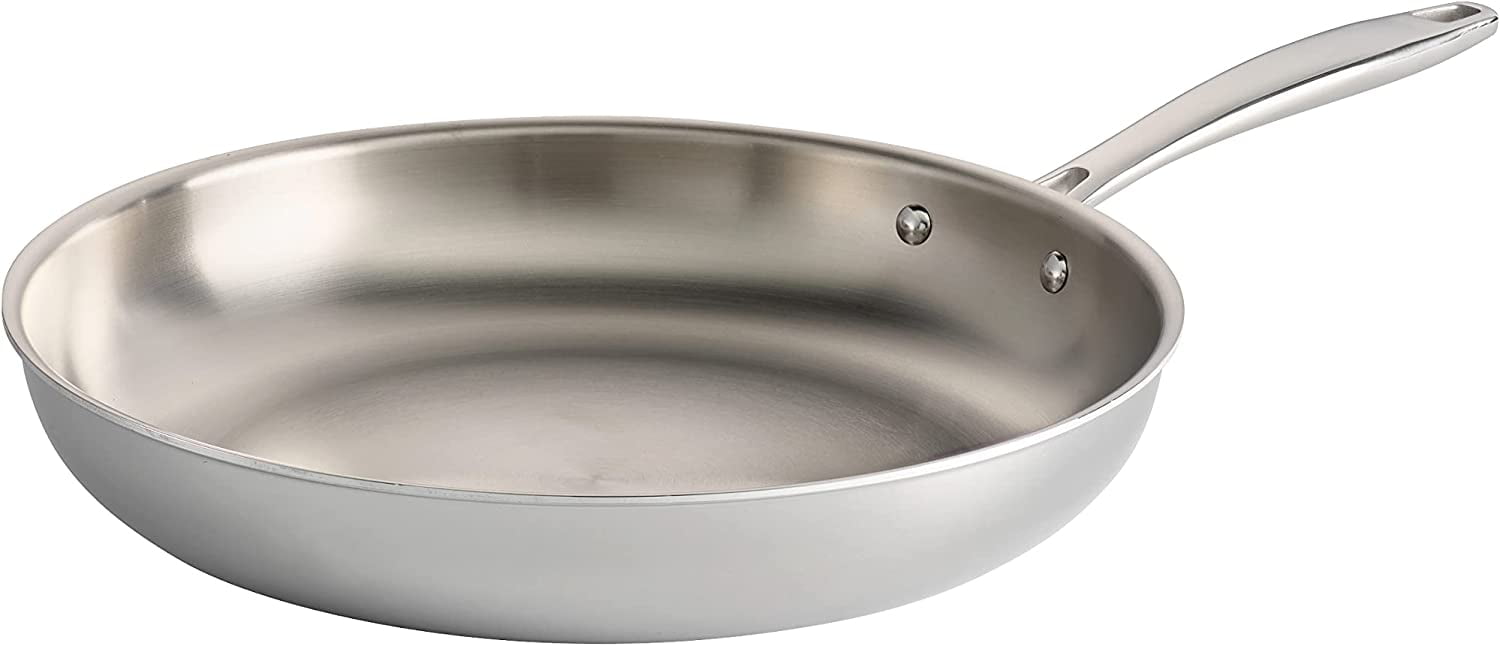 Signature Tri-Ply Clad Stainless Steel 12-Inch Large Frying Pan ...
