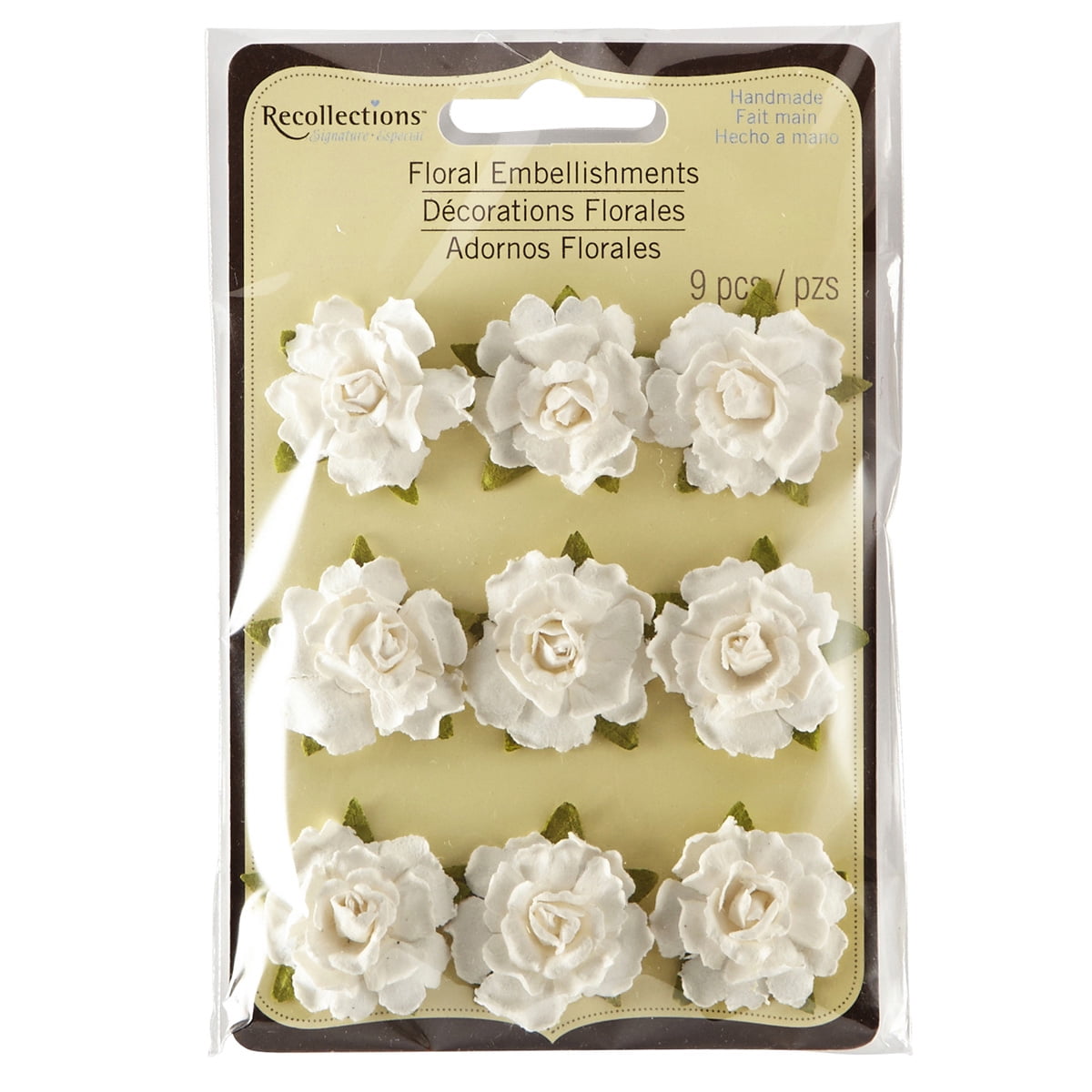 Signature White Rose Embellishments by Recollections - Handmade Floral ...