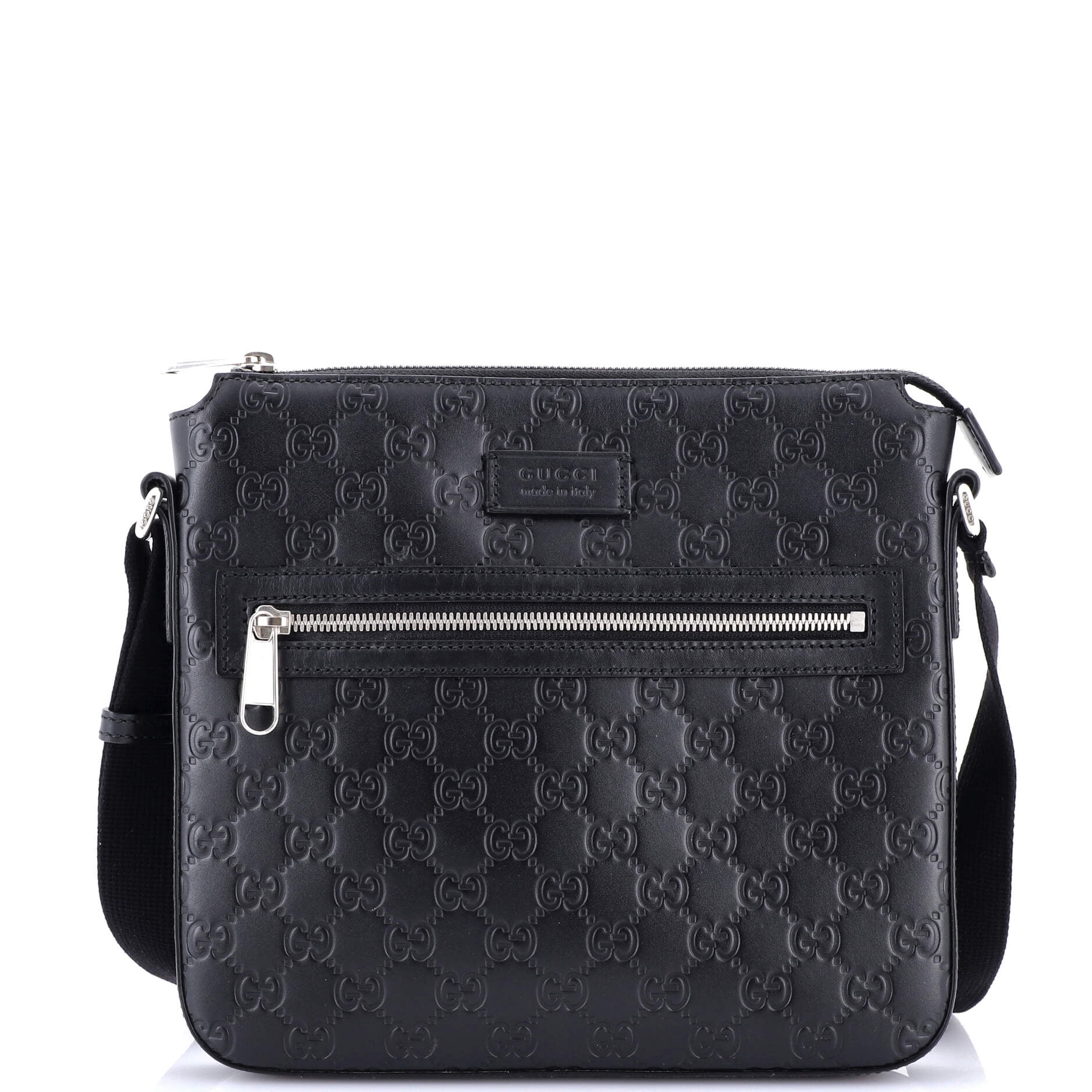 Pre-Owned Signature Zip Messenger Bag Guccissima Leather Small By Rebag ...