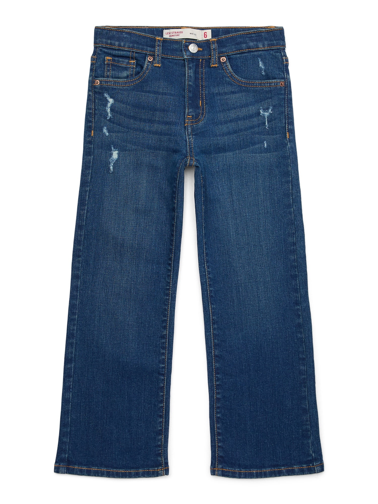 Levi Strauss Signature Girls Wide Leg Jeans, Sizes 5-18 - Walmart.com