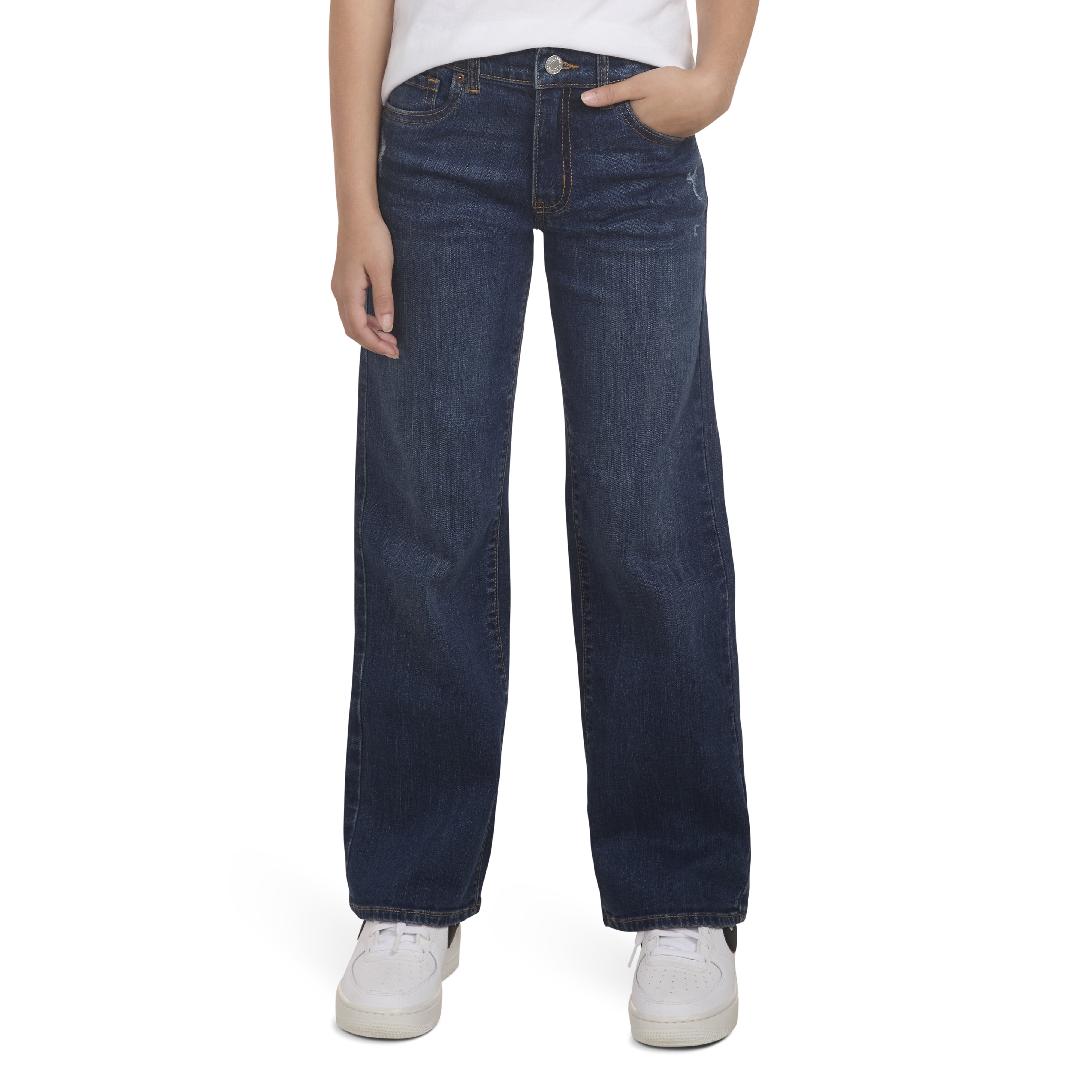 Levi Strauss Signature Girls Wide Leg Jeans, Sizes 5-18 - Walmart.com