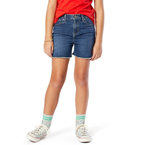 Signature by Levi Strauss & Co. Girls Distressed Hem Denim Jean Shorts ...