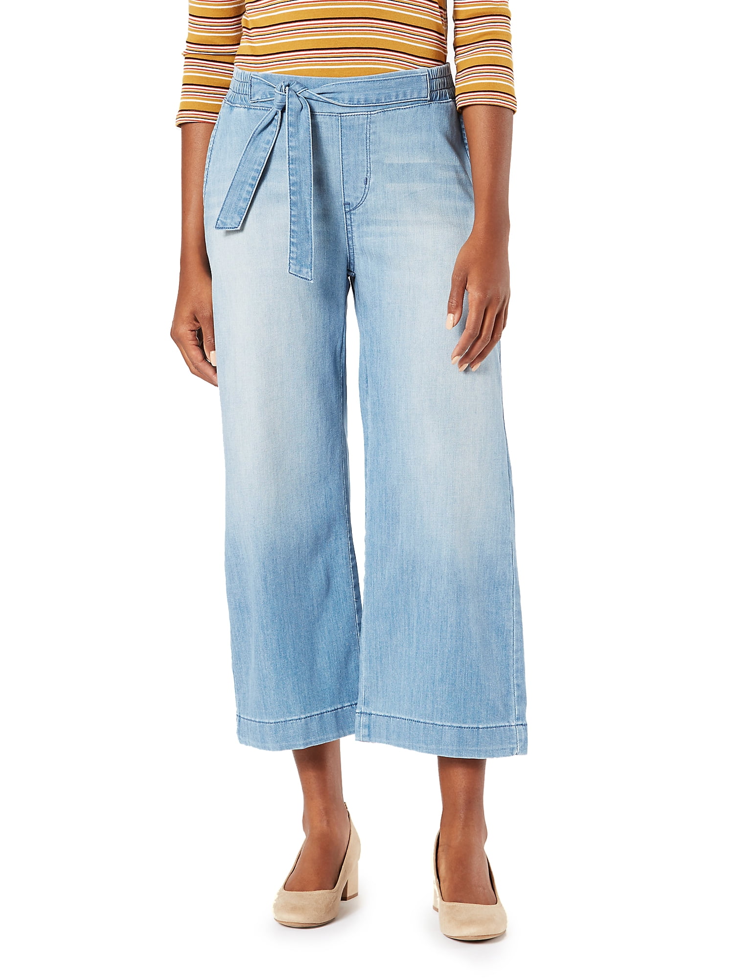 Signature by Levi Strauss & Co. Women's Pull-On Wide Leg Crop - Walmart.com