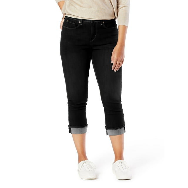 Levi Strauss Signature Women's and Women's Plus Mid Rise Capri Jeans ...