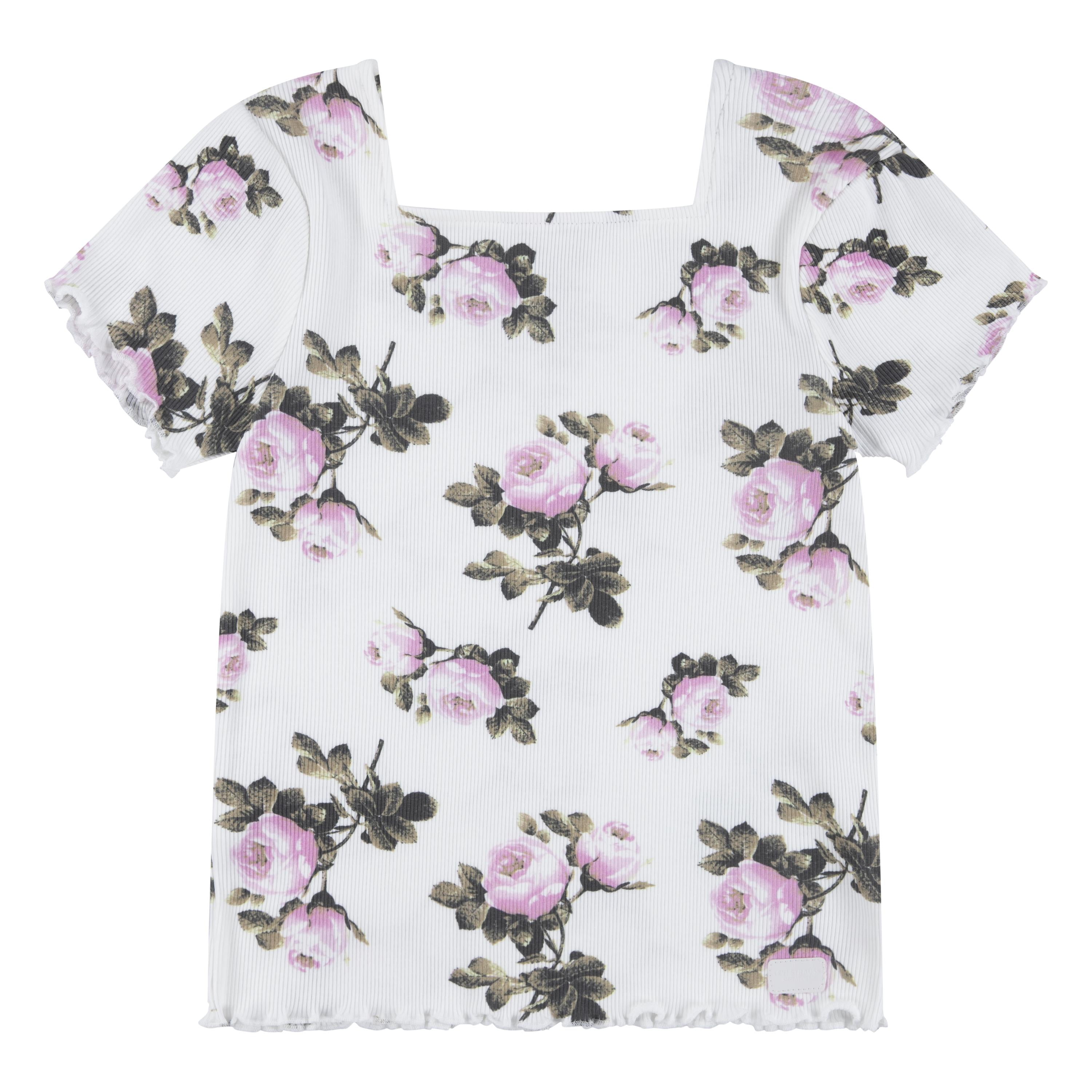 Levi Strauss Signature Girls Square Neck Knit Top, Sizes 4-16 - Walmart.com